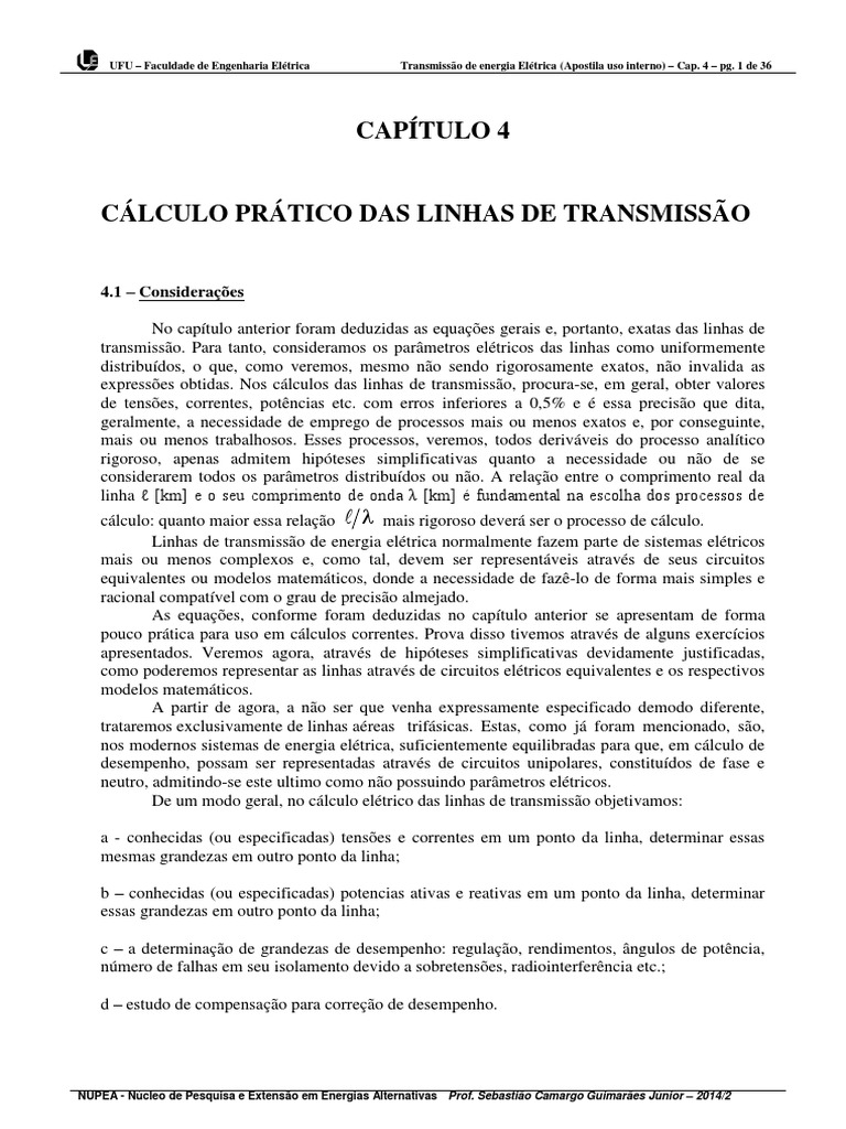 Fuchs - Cap. 4 (Para Postagem) | PDF | Transmissão de energia elétrica | Rede elétrica