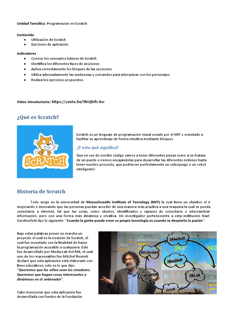 Scratch | PDF | Scratch (lenguaje de programación) | Informática