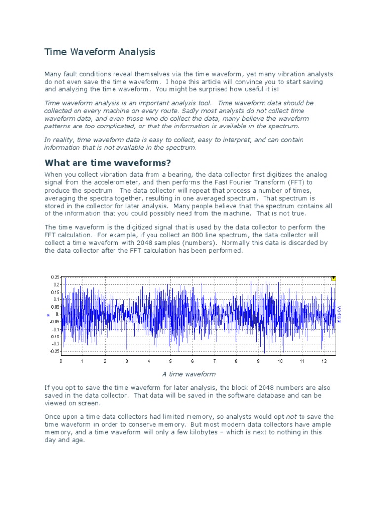 The Value of Time Waveform Analysis: Insights into Fault Diagnosis from ...