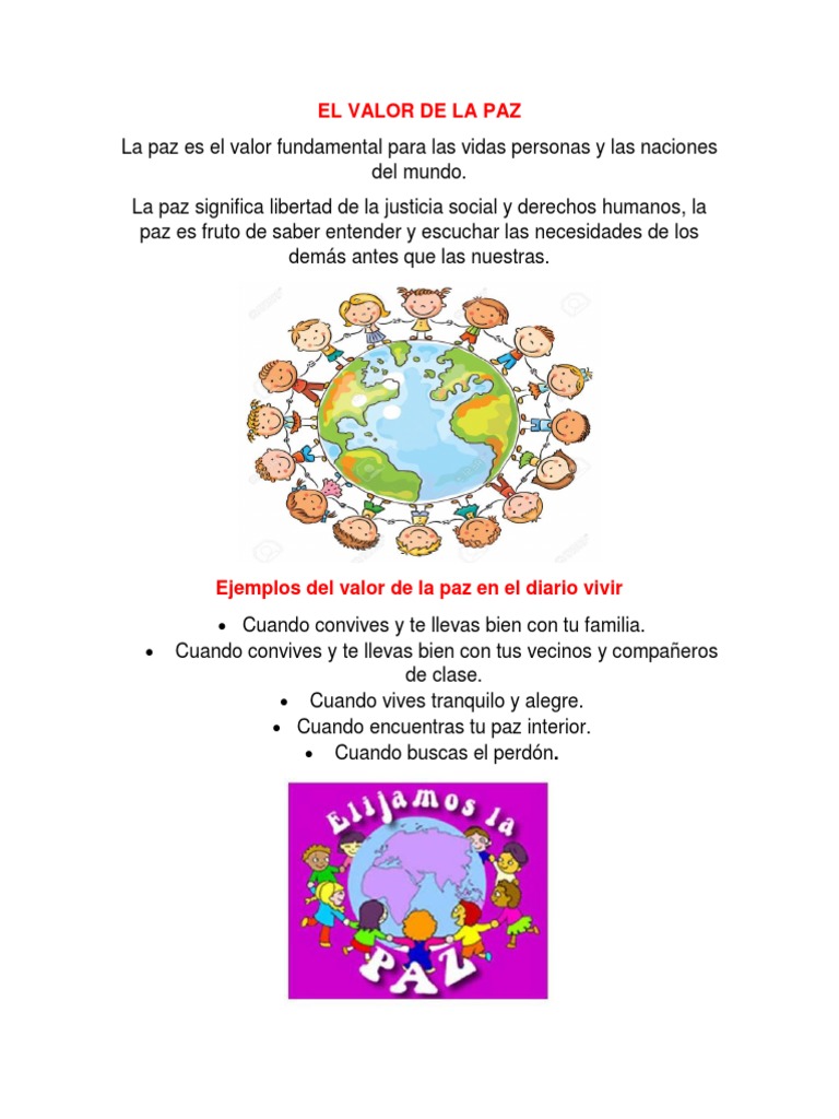 El Valor de La Paz | PDF