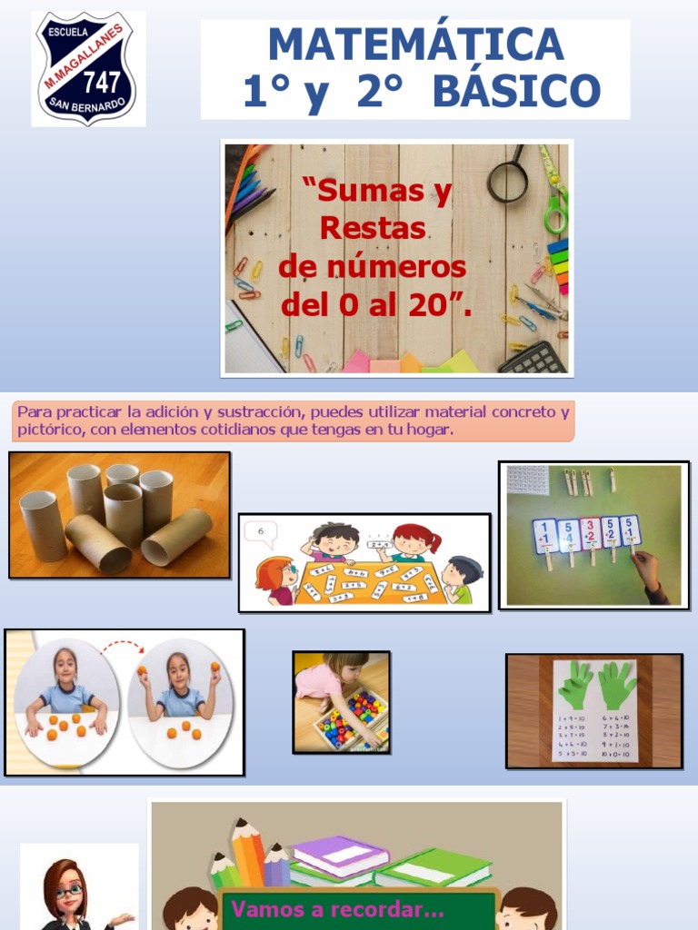 Sumas y Restas Con Números Del 0 Al 20 | PDF