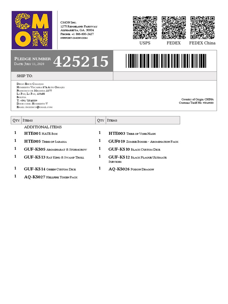 Time Machine Pledge 425215 Invoice | PDF