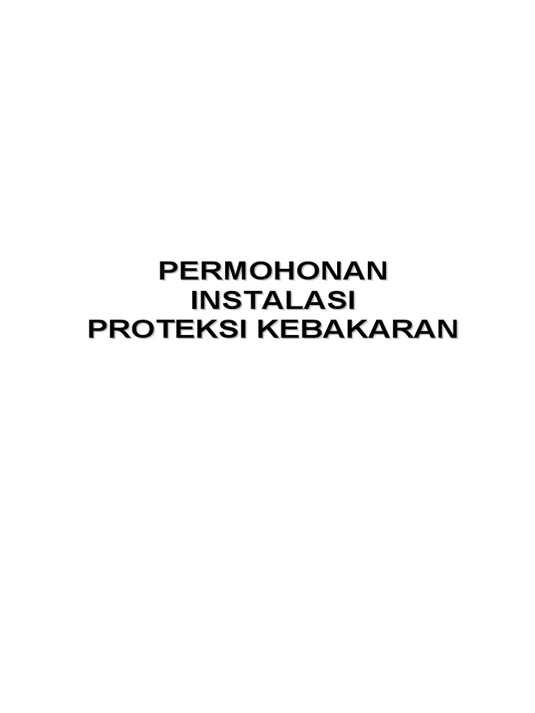 Ok - Contoh Permohonan Ke PTSP (Instalasi Proteksi Kebakaran) | PDF