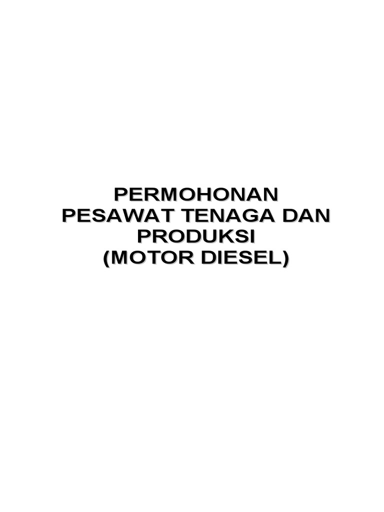 Ok - Contoh Permohonan Ke PTSP (Pesawat Tenaga & Produksi - Motor ...