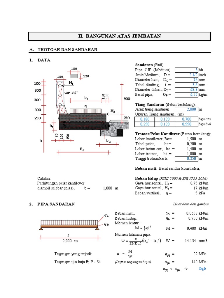 Contoh TB JBT Sandaran - Trotoar | PDF