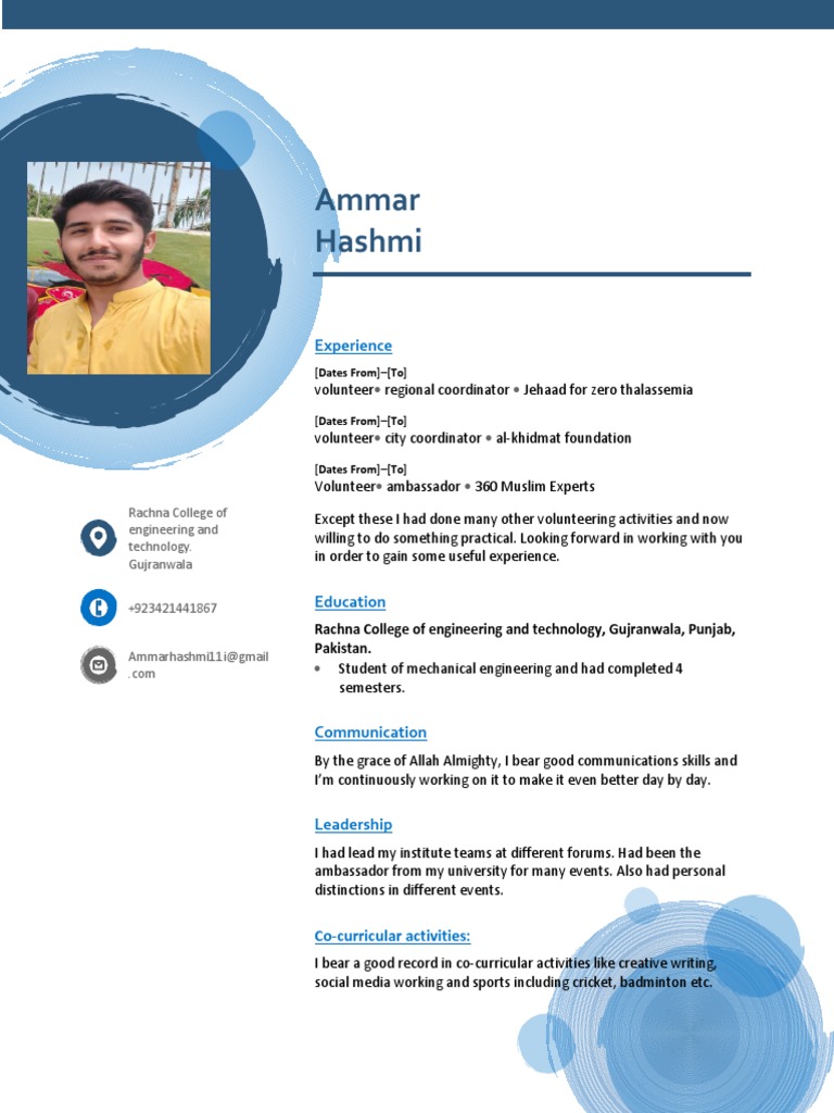 Ammar Hashmi-CV | PDF