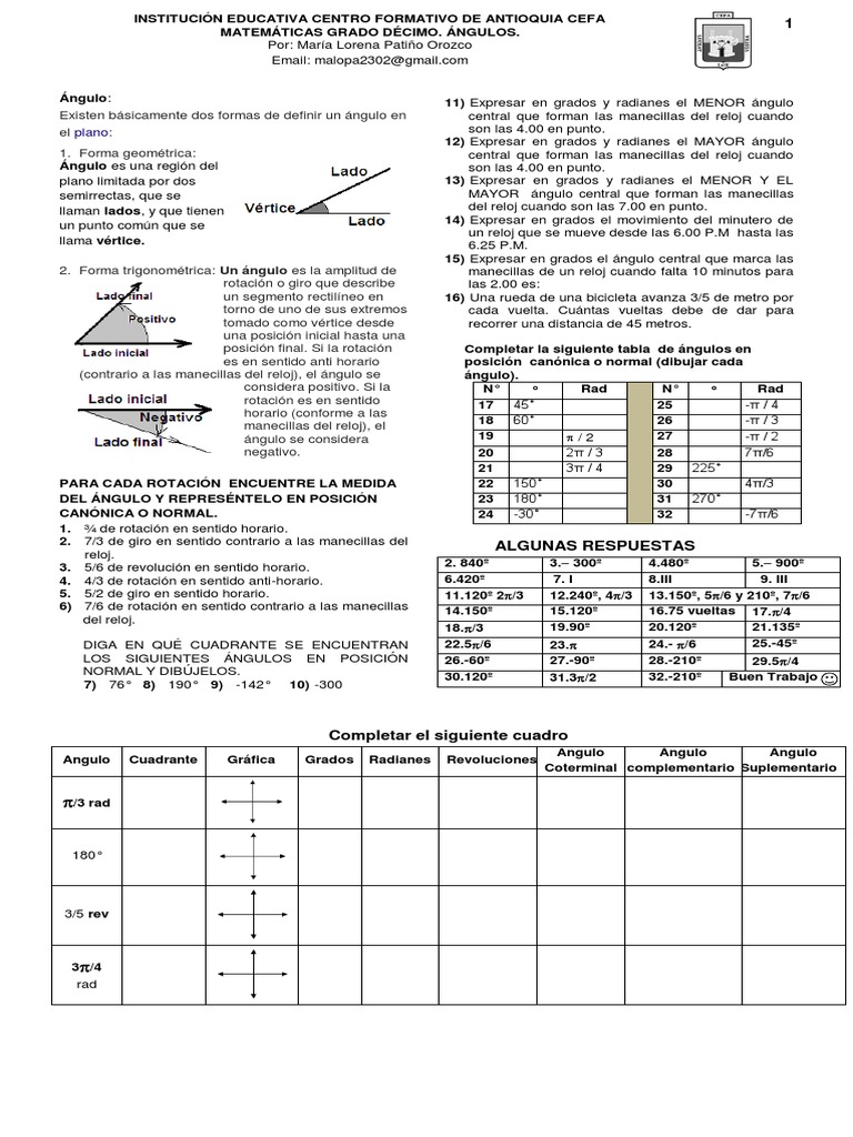 Angulos de Rotación | PDF | Geometría Elemental | Espacio