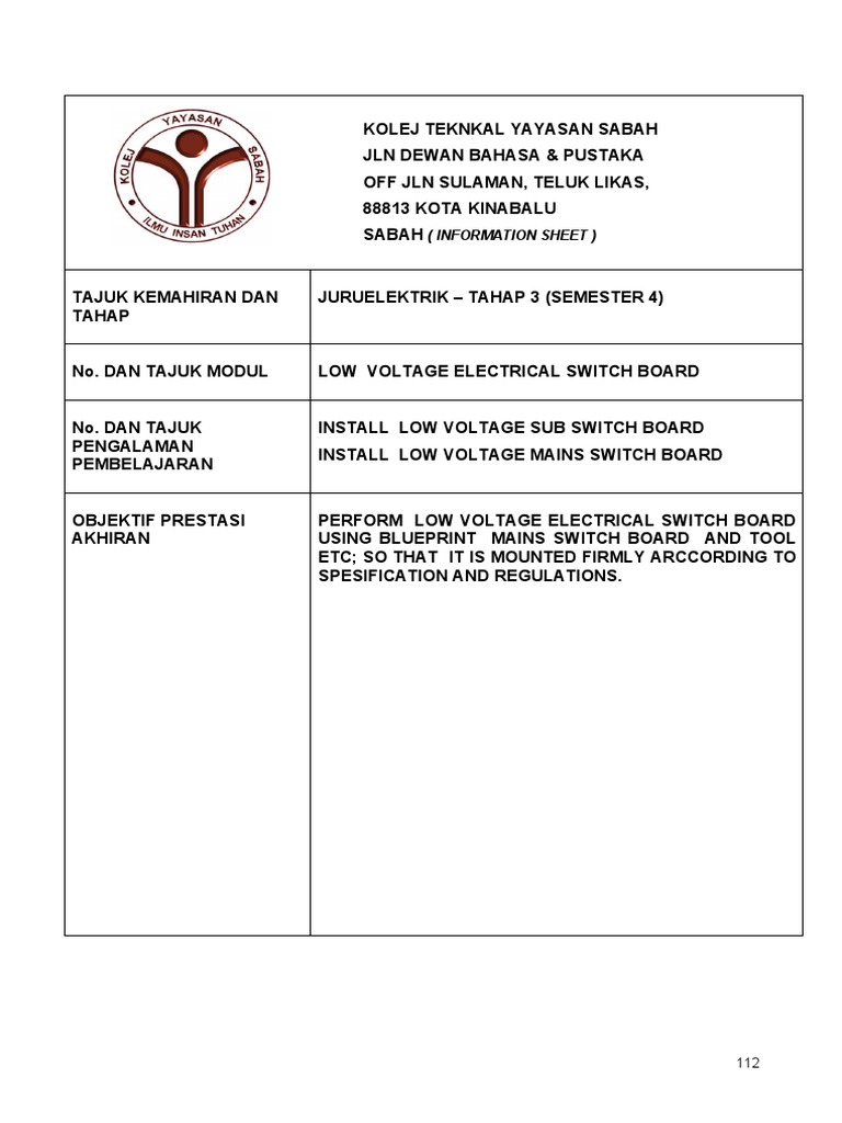 Main Switchboard | PDF