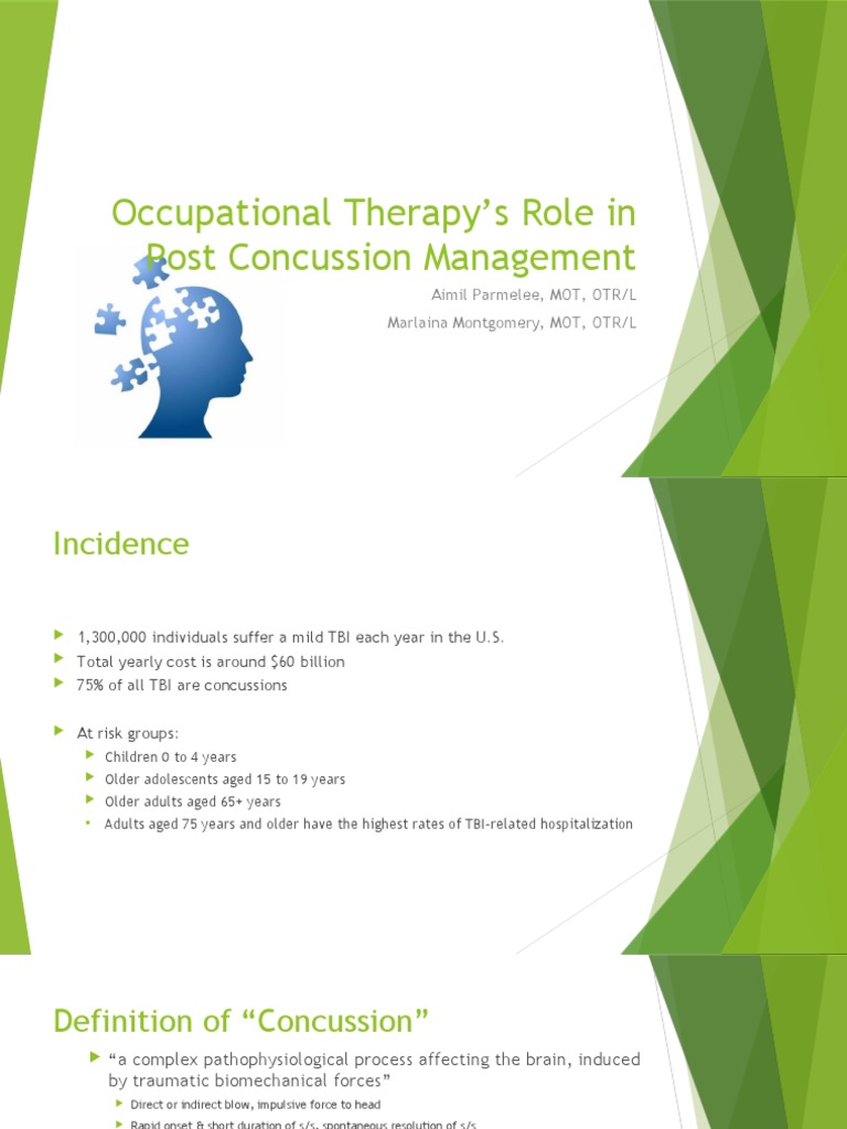 Occupational Therapy in Concussion Care | PDF | Concussion | Traumatic ...