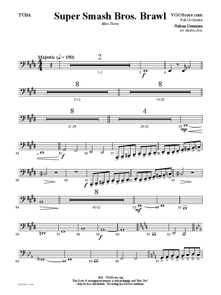 Super Smash Bros. Brawl Tuba Score | PDF | Japanese Games | Video Game ...