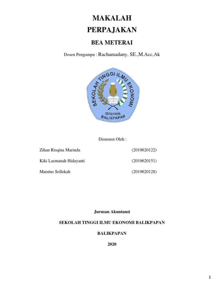 Makalah Bea Meterai | PDF
