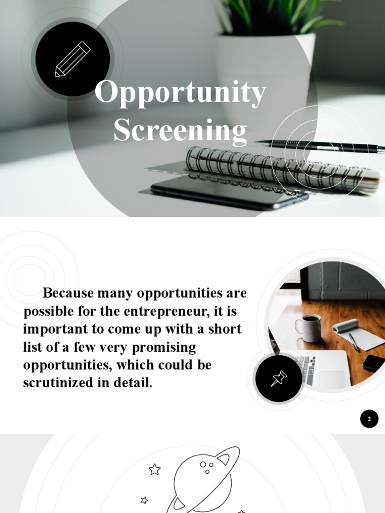 Opportunity Screening | PDF | Feasibility Study | Cash Flow Statement
