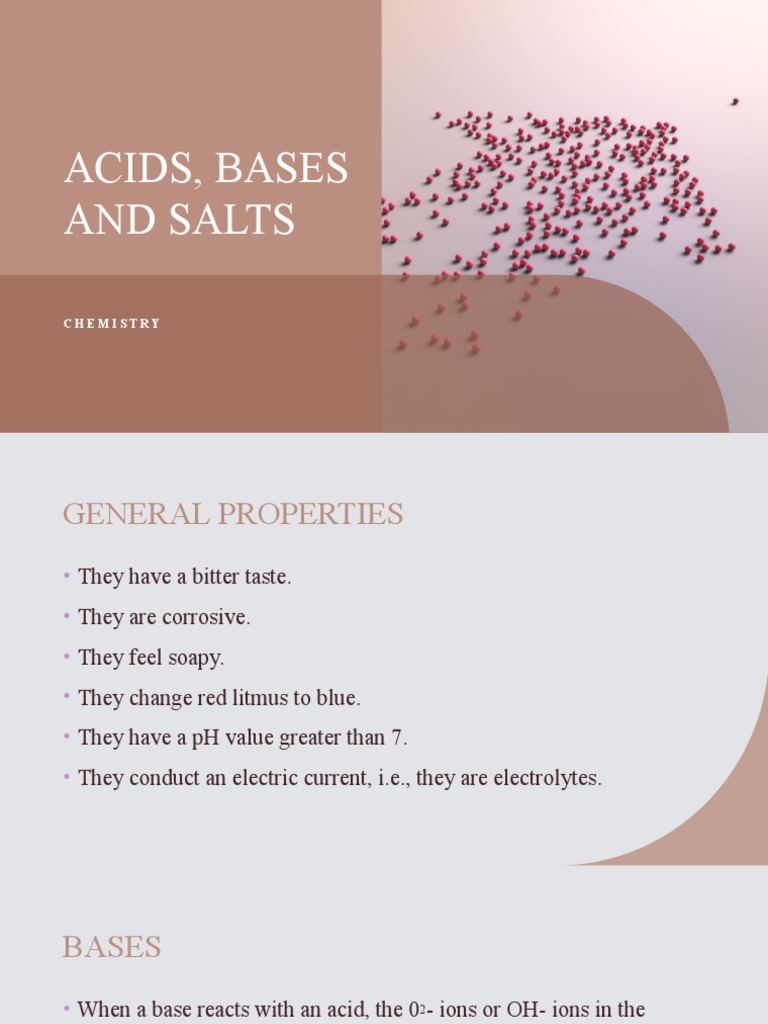 Acids, Bases and Salts | PDF | Salt (Chemistry) | Hydroxide