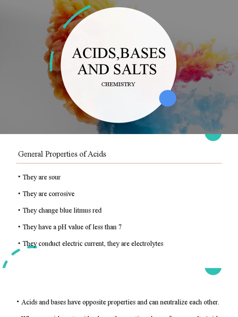Acids, Bases and Salts | PDF | Acid | Oxide