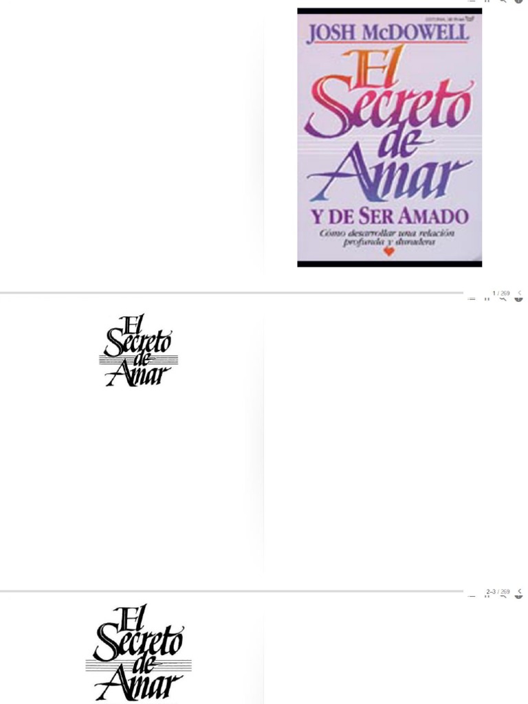 El Secreto de Amar y Ser Amado. Josh Mcdowell | PDF