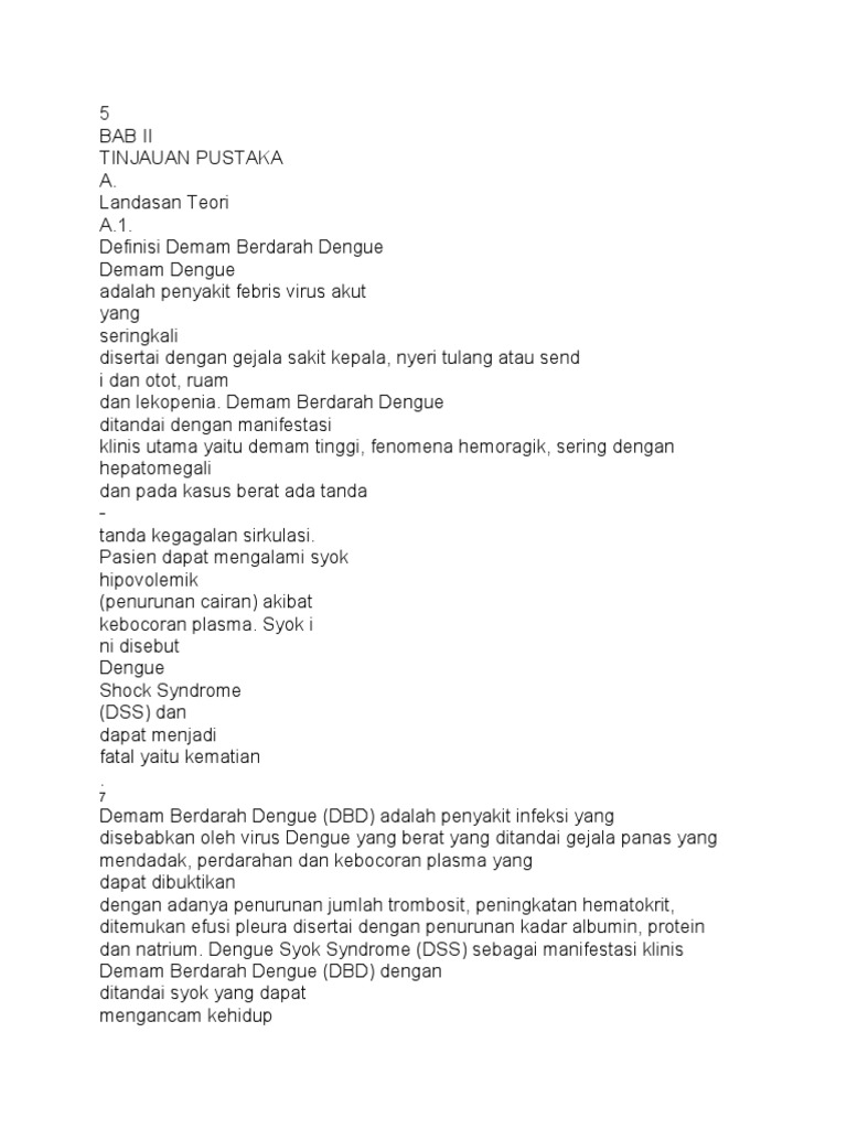 Demam Berdarah Dengue: Teori dan Patogenesis | PDF