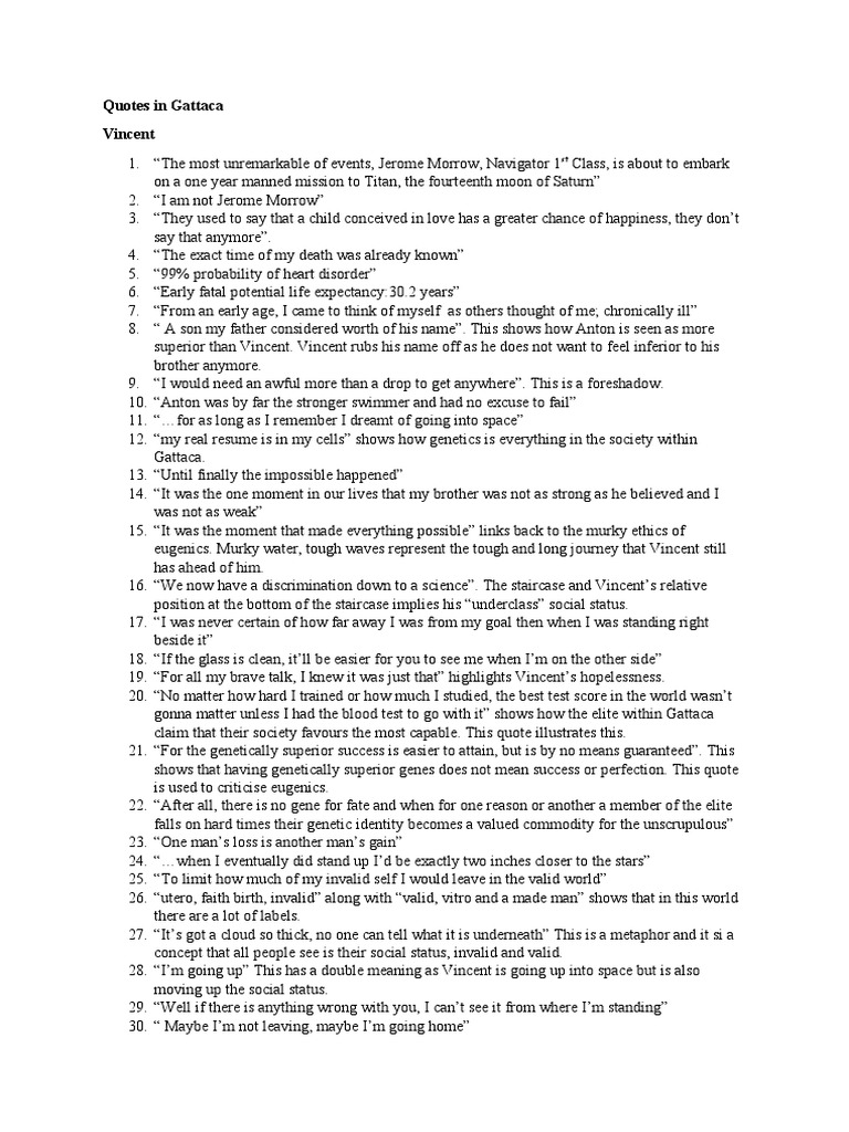 Gattaca Quotes