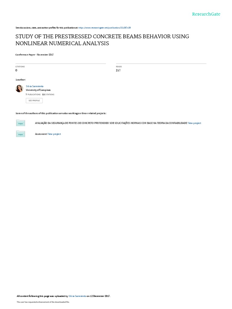 Study of The Prestressed Concrete Beams Behavior Using Nonlinear Numerical Analysis | Download ...