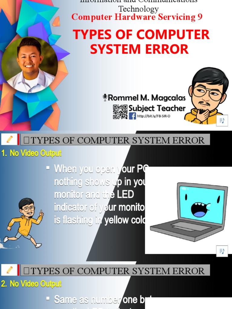 Ict - chs9 Lesson 4 - Types of Computer System Error | PDF | Personal Computers | Computer Hardware