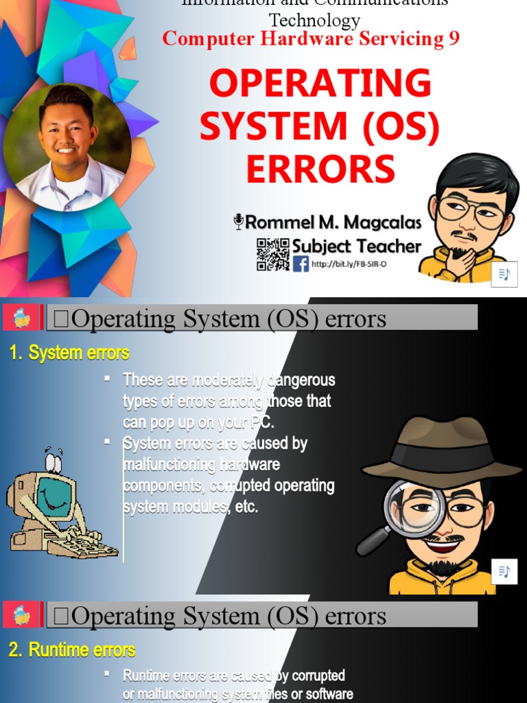 Ict - chs9 Lesson 5 - Operating System (Os) Errors | PDF | Operating ...