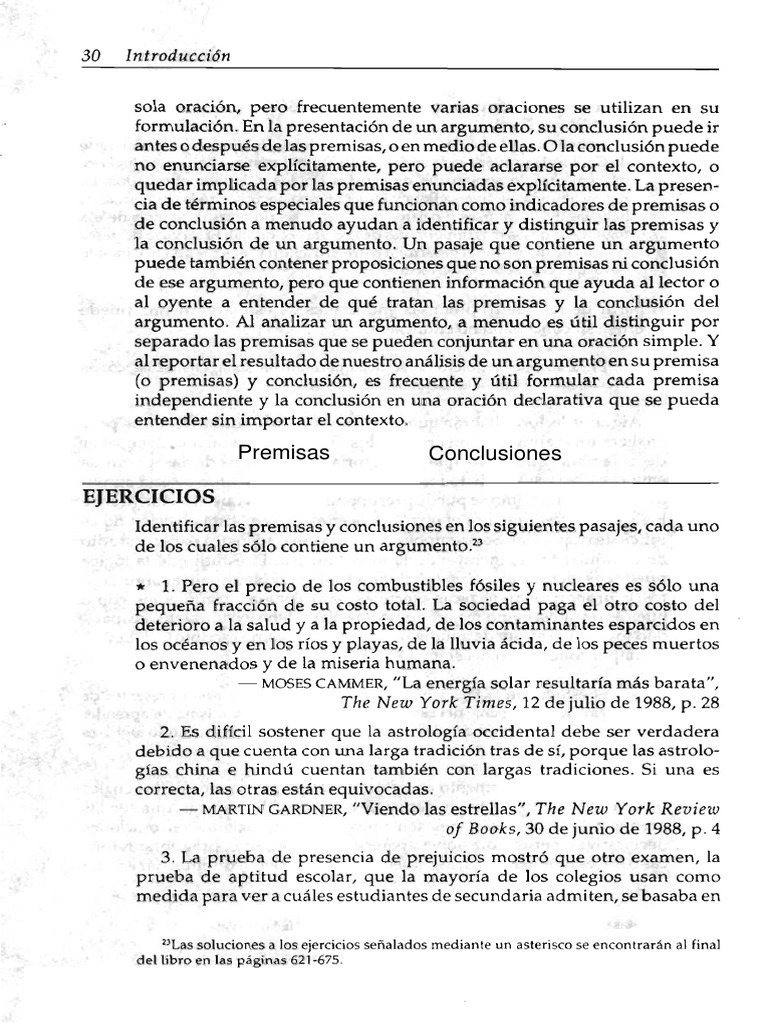 Identificación de Premisas y Conclusiones | PDF | Argumento | John ...