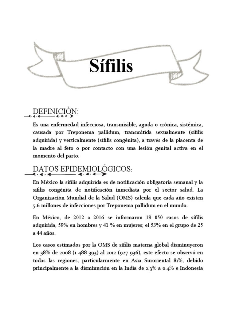 SIFILIS - Treponematosis | PDF | Inmunología | Medicina