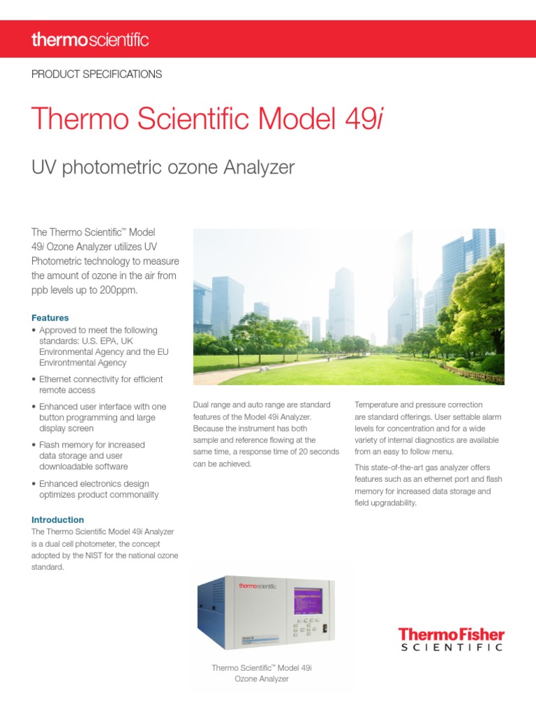 Thermo Scientific Model 49i: UV Photometric Ozone Analyzer | PDF ...
