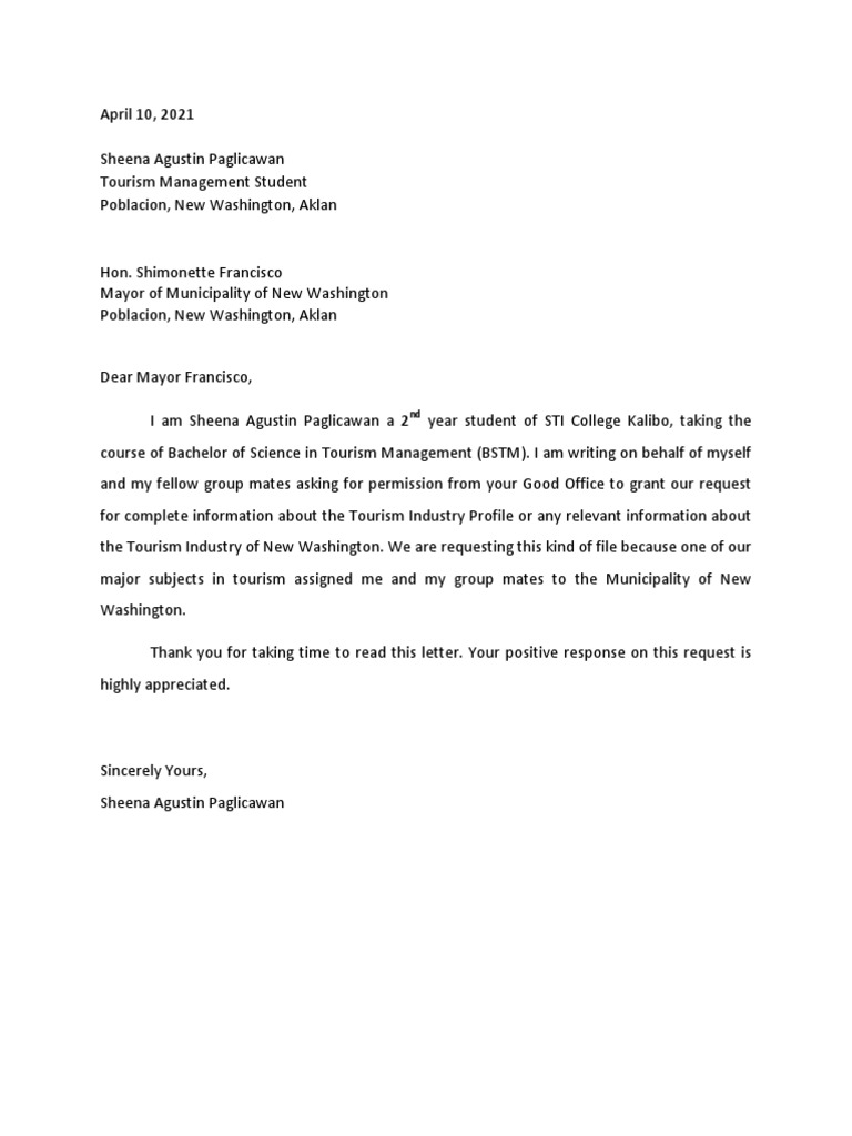 Letter To Honorable Mayor Francisco | PDF