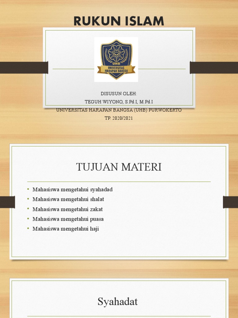 PPT Rukun Islam | PDF | Hukum | Agama & Spiritualitas