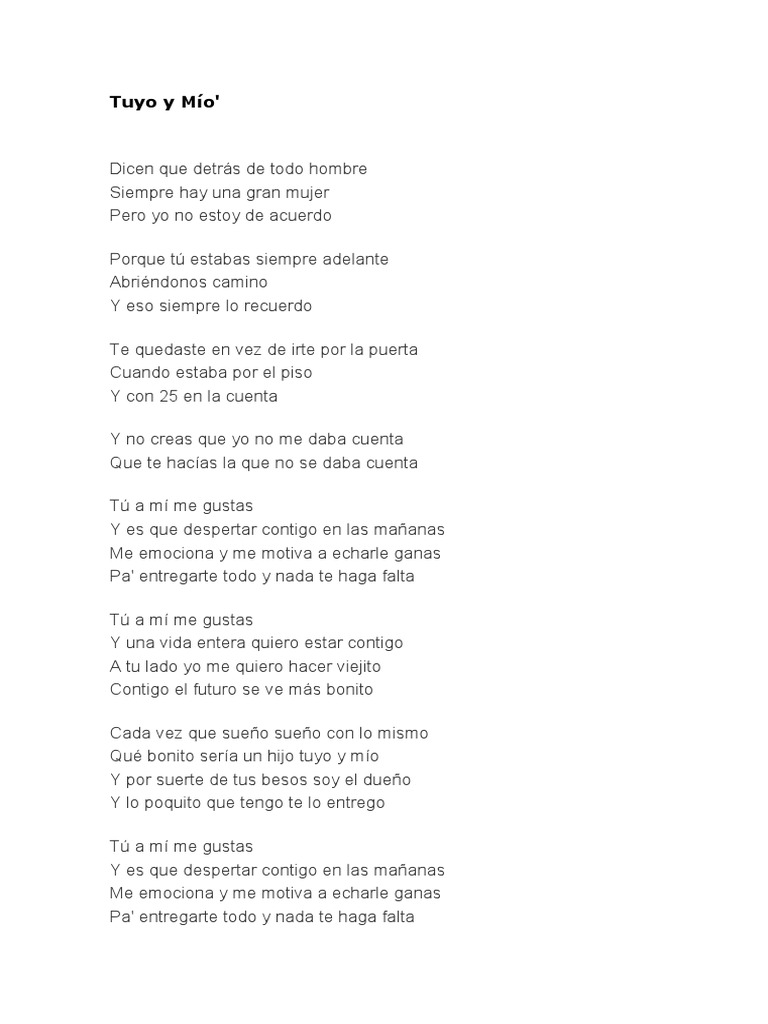 Tuyo y Mío EN PARIS | PDF