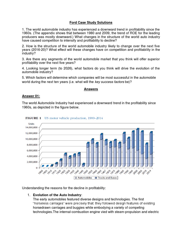 Strategy Management Ford Case Study Solutions | PDF | Car ...
