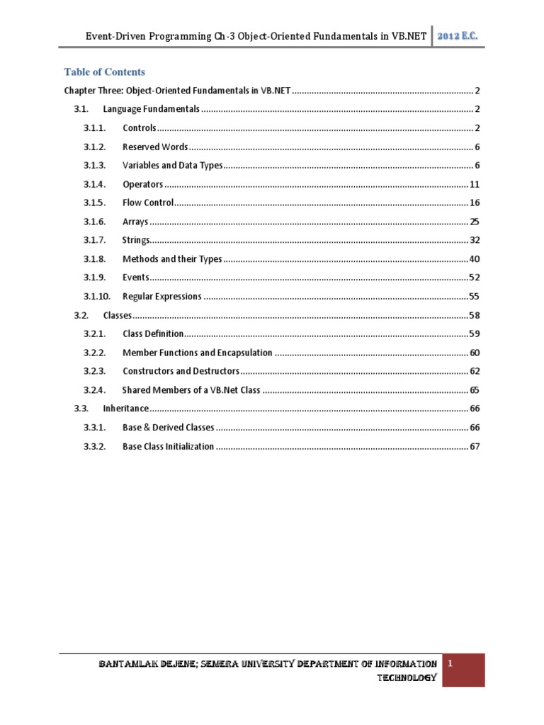 VB Chapter 3 | PDF | Visual Basic .Net | Trigonometric Functions