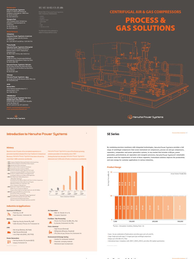 Hanwha Centrifugal Compressors Overview | PDF | Liquefied Natural Gas ...