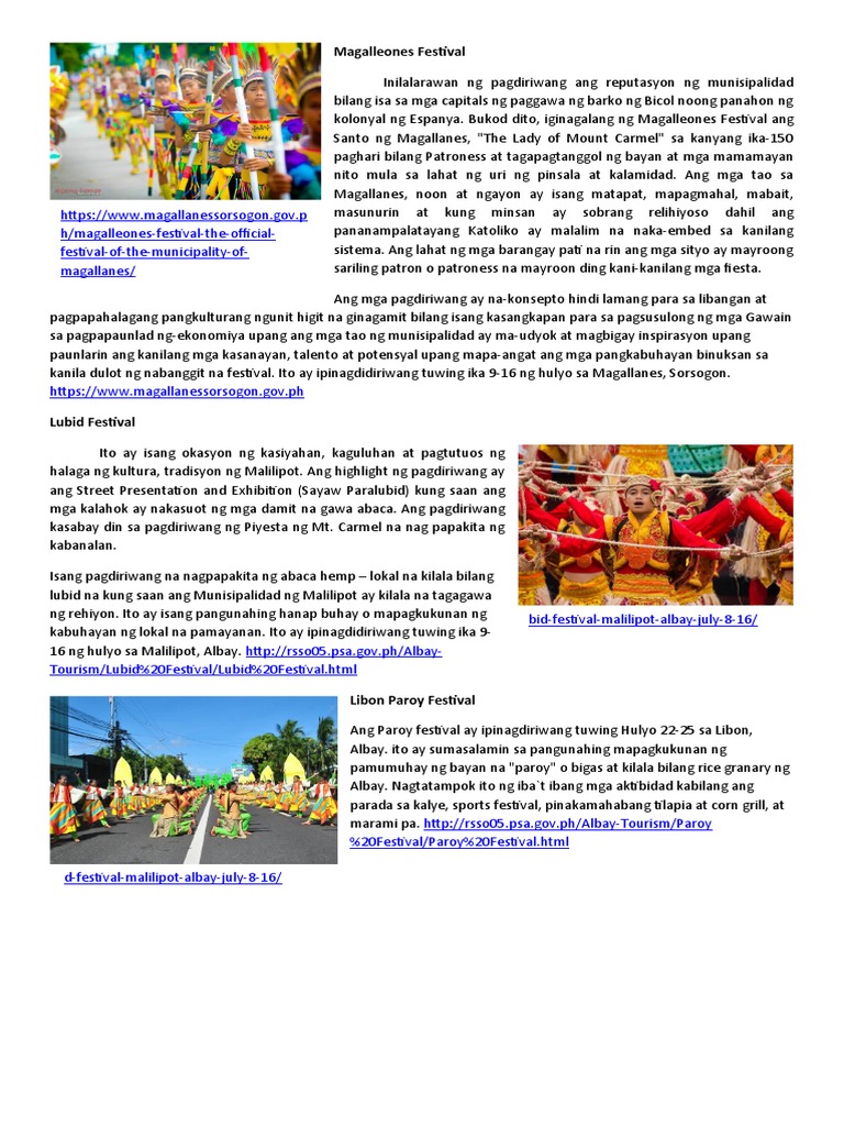 BICOL FESTIVALS Edited | PDF