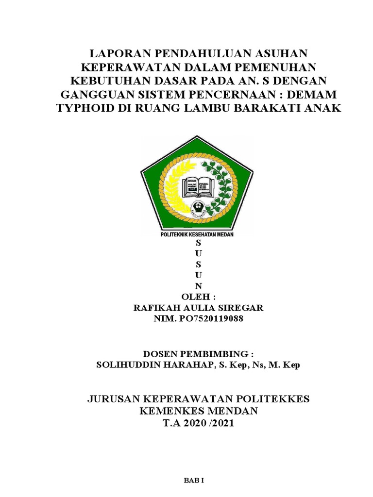 Askep Dan LP Demam Typhoid Rafikah | PDF