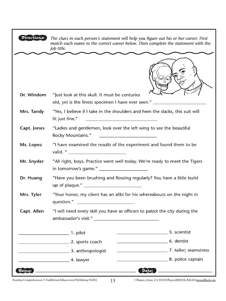 Reading Comprehension p.15 - Careers | PDF