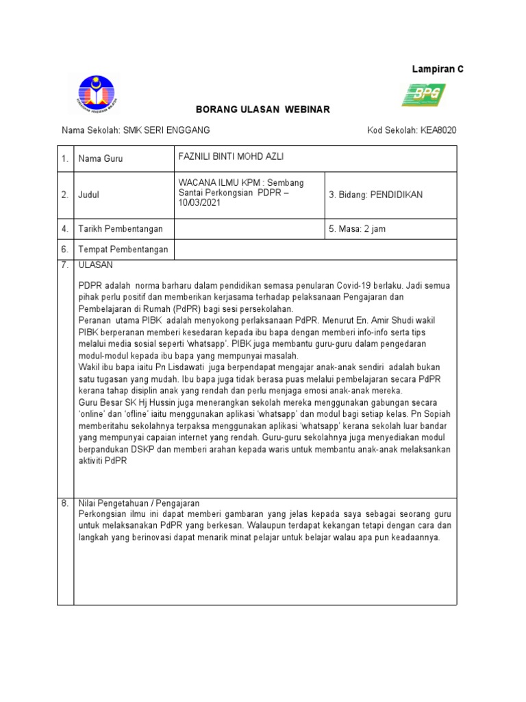 Ulasan Webinar | PDF