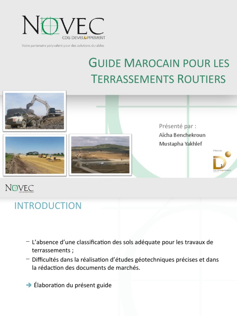 Guide marocain des terrassements routiers | PDF | Sol (pédologie ...