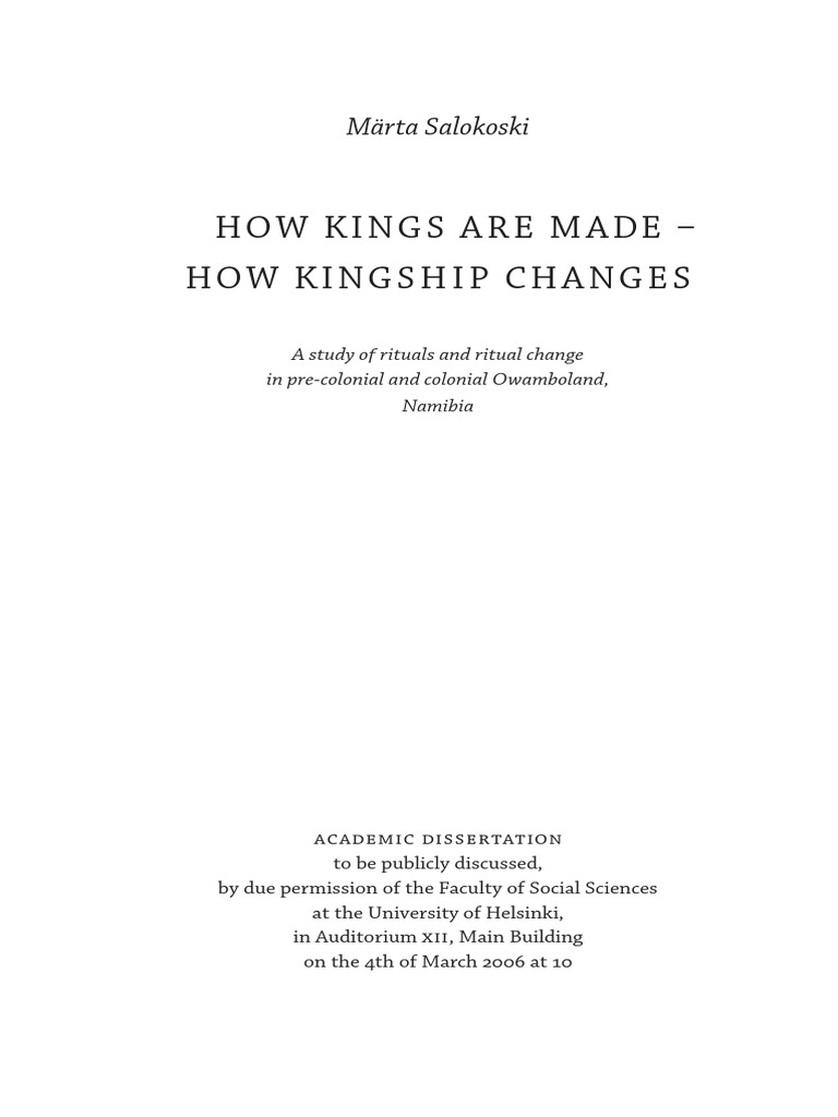 Owambo Kings | PDF | Rituals | Colonialism
