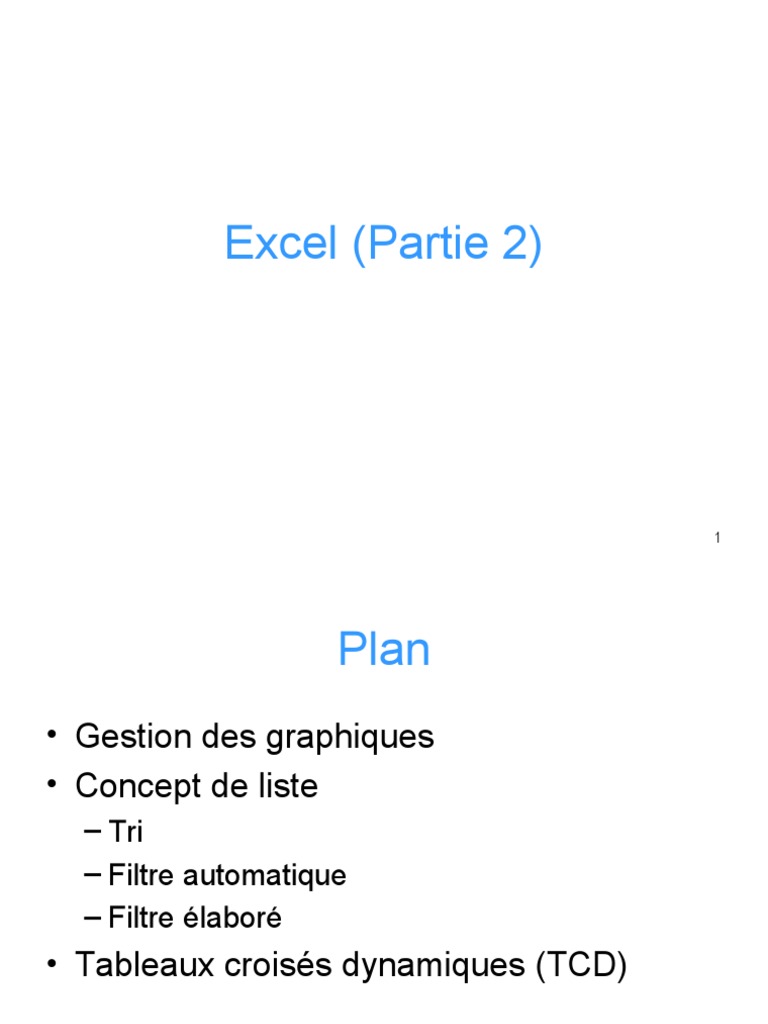 Cours Tableau Croisé Dynamique Excel | PDF | Microsoft Excel | Logiciel