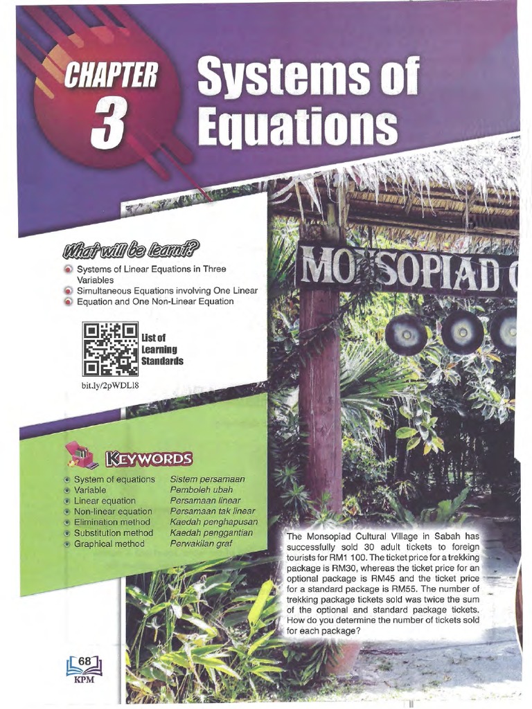 Addmath F4 Textbook Linear Systems 3 Variable | PDF