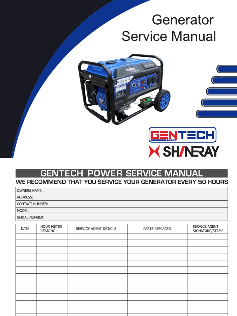 Gentech Power Service Manual | PDF