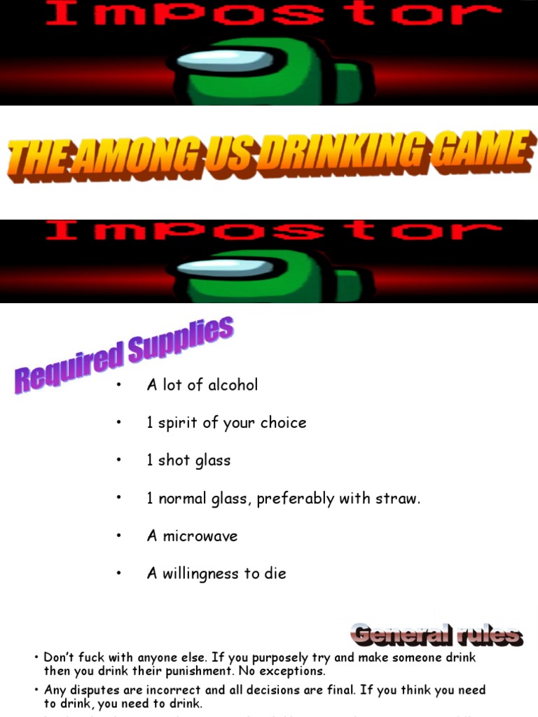 Among Us Rules | PDF | Beverages