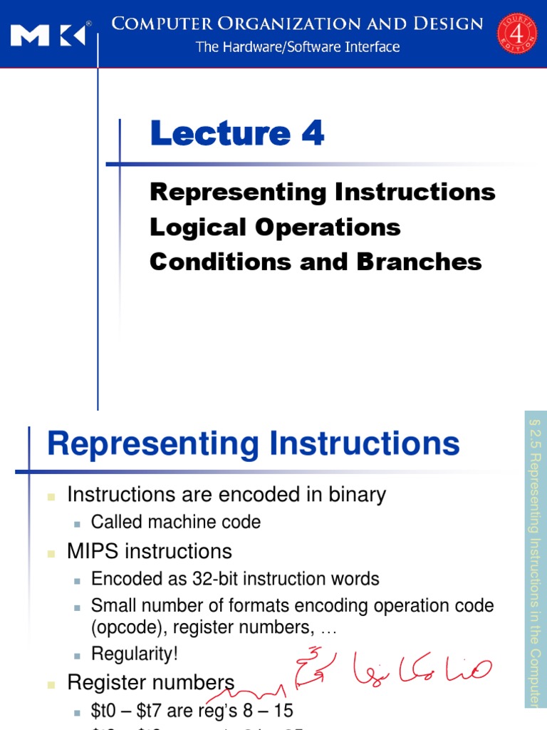 Lecture 4 - Instructions Language of The Computer II | PDF