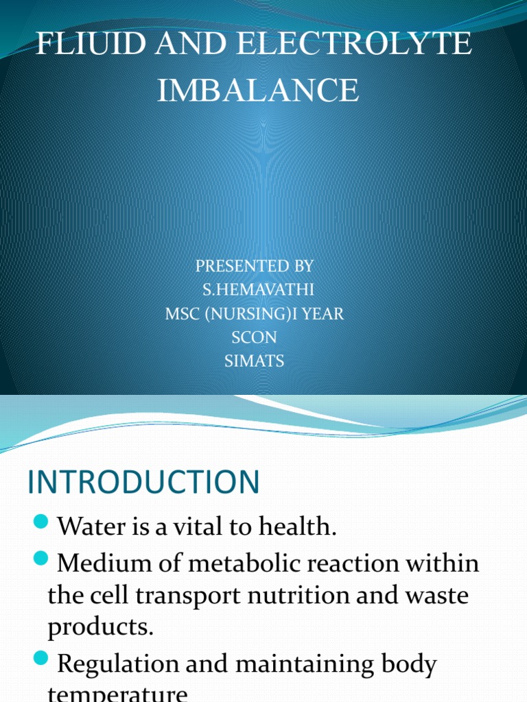 Final Water Electrolytes | PDF | Electrolyte | Biochemistry
