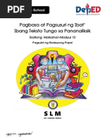 Pagbasa at Pagsusuri... Q3 Module 2 | PDF
