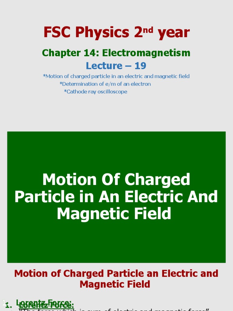 Electromagnetism: Key Concepts & CRO | PDF | Electron | Phase (Waves)