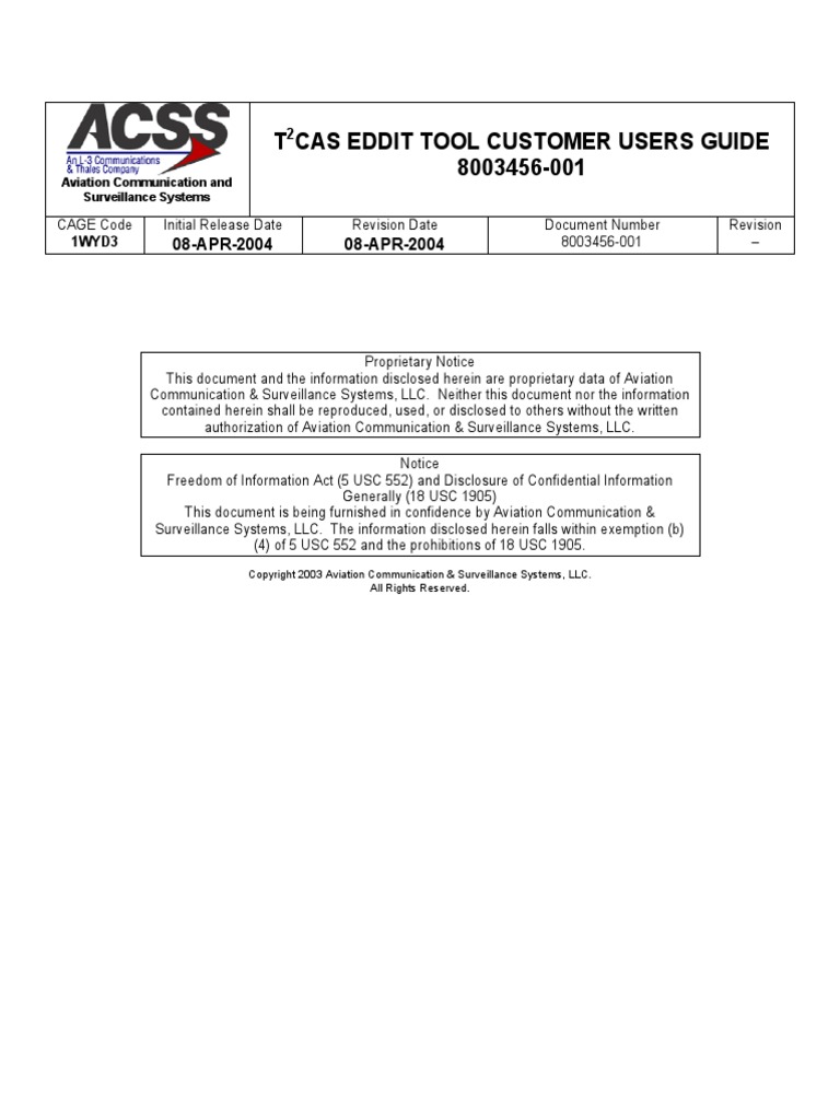 T2cas Eddit Tool Manual | PDF | Computer File | Proprietary Software