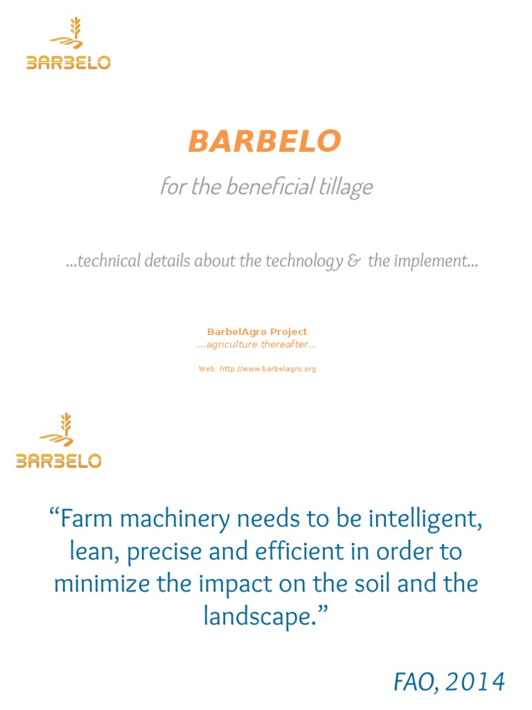 Barbelo Technical Prezentation EN | PDF | Tillage | Plough