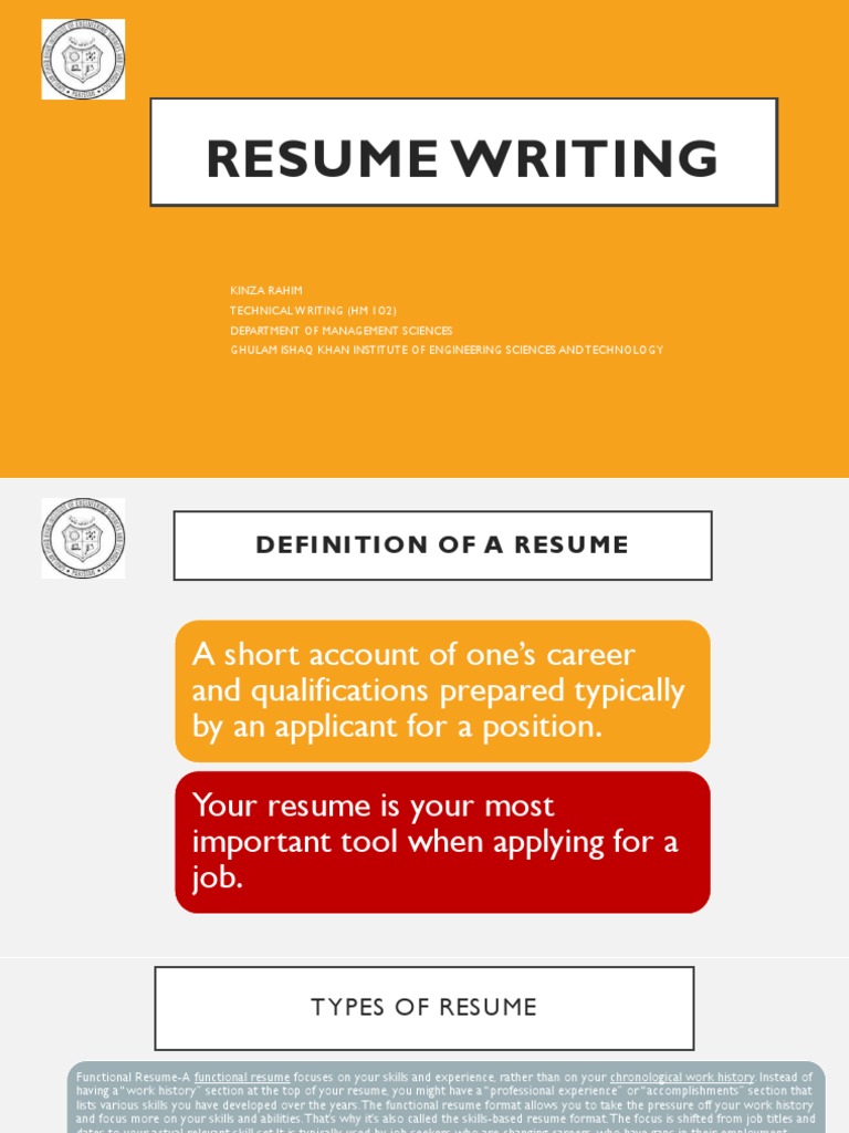 Lecture 6 RESUME WRITING | PDF | Résumé | Business